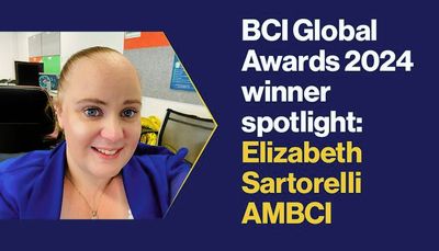 BCI Global Award 2024 winner spotlight: Elizabeth Sartorelli AMBCI | BCI