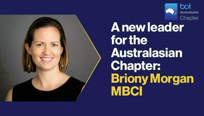 A new leader for the Australasian Chapter: Briony Morgan MBCI | BCI